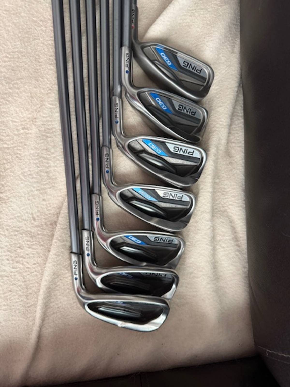 Stacked Golf · 5-PW G30 irons, 10.5 degree G30 driver, and G30 4 hybrid
