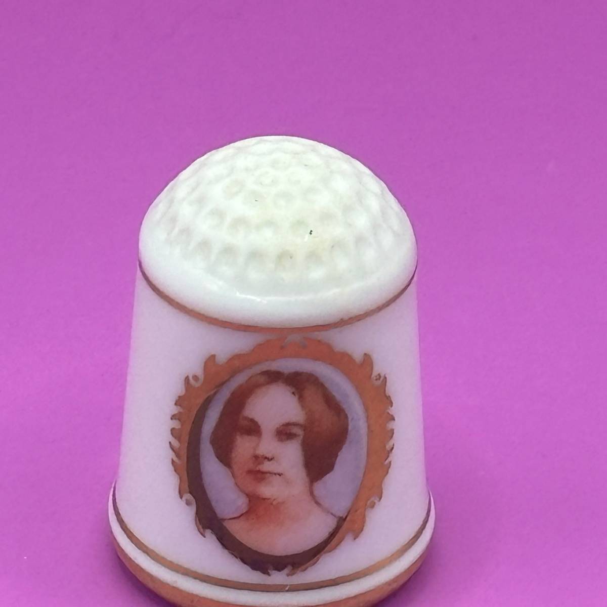 Niknax · Antique Abigail Fillmore Porcelain Thimble First Ladies White ...