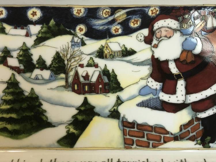 Portmeirion Studio A CHRISTMAS STORY Sandwich Tray Susan Winget Santa ...