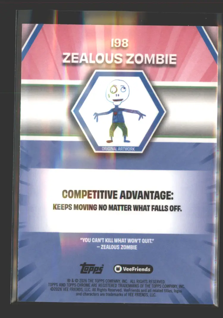 Zealous Zombie 2026 Topps Chrome VeeFriends 198 - (143)