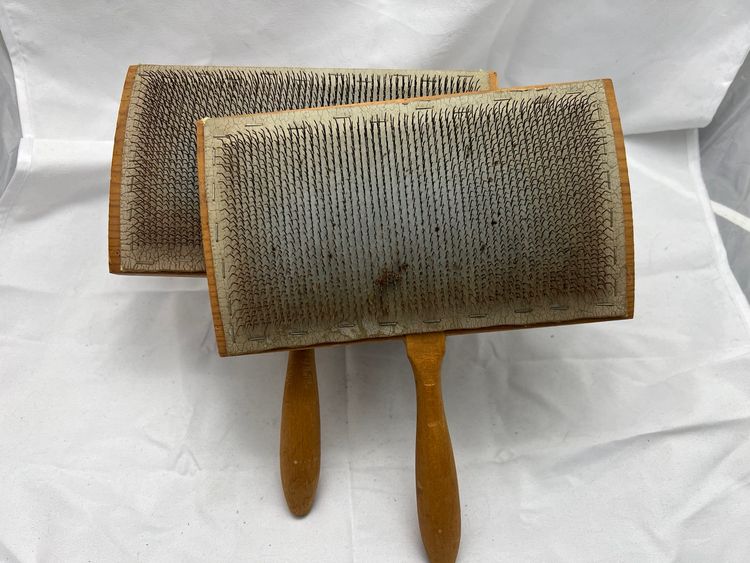 Pair of Vintage sheep wool Cards