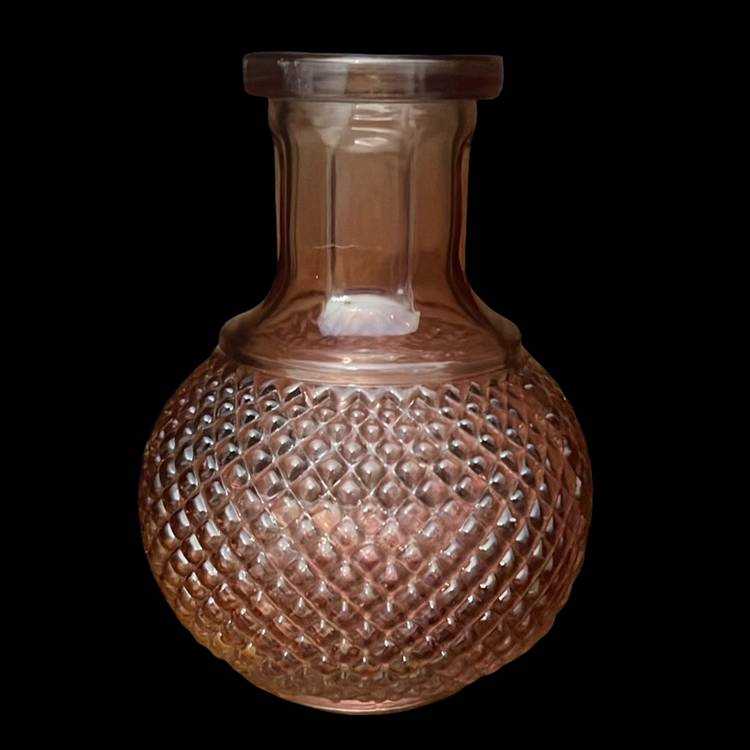 Clear Rose Art Glass Vase