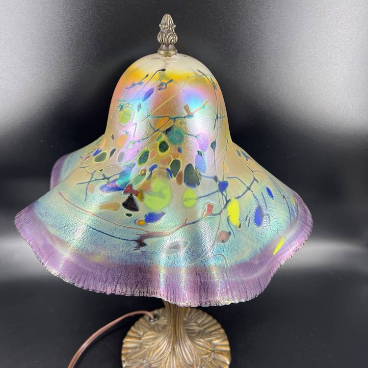 Contemporary Studio Art Glass Lamp