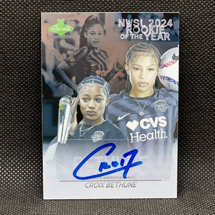 Croix Bethune 2024 Parkside NWSL Rookie Of The Year Autograph /50 ...