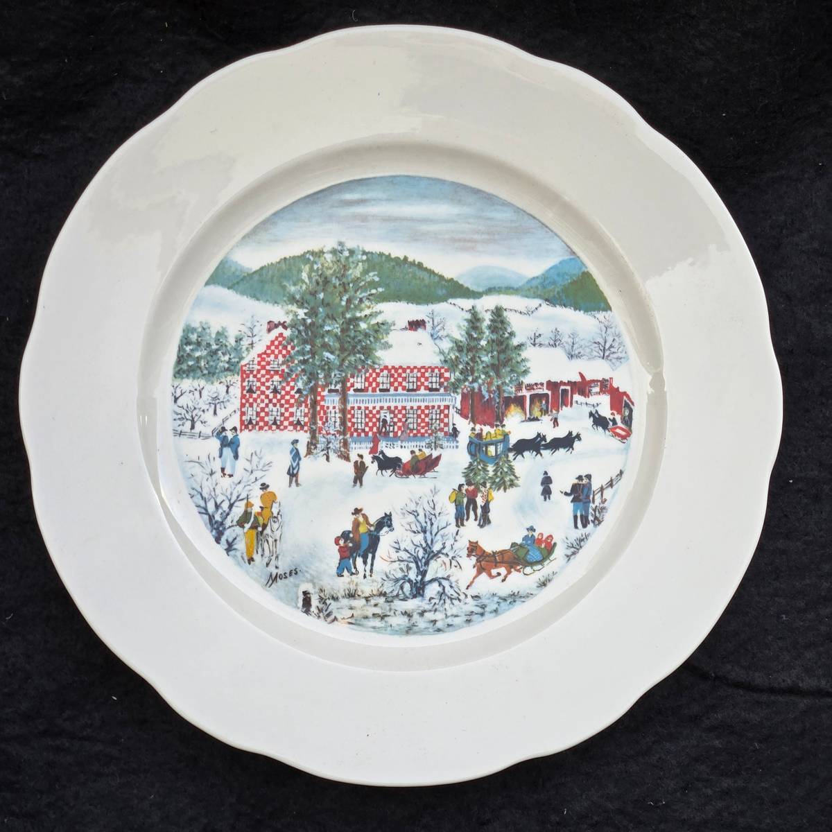 Niknax · Grandma Moses Plate Syracuse China 12⅛” Diameter USA "The Old ...