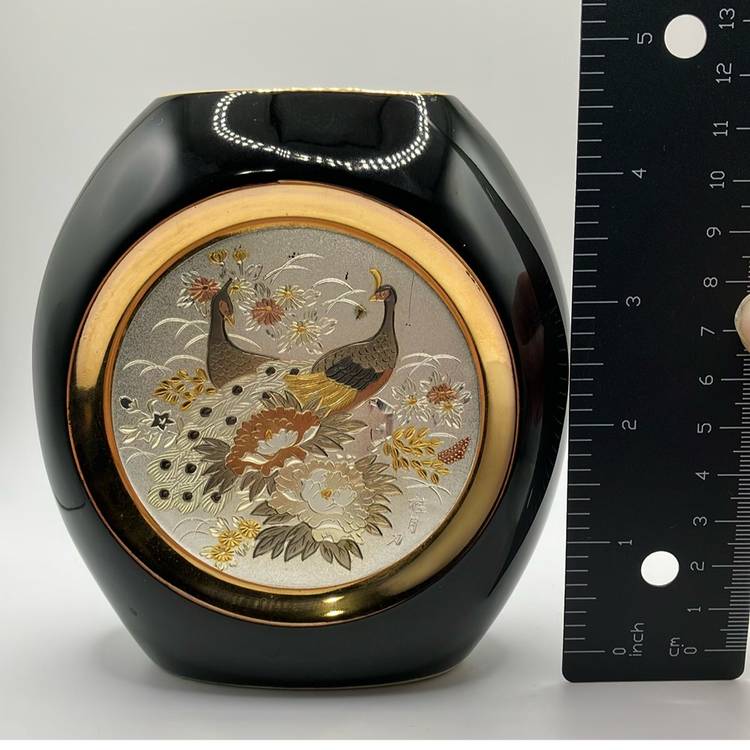 Japan Art of Chokin Vase w/ Sticker 24k