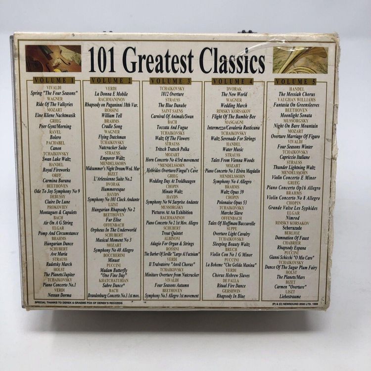 101 Greatest Classics CD 5 Cd Collection