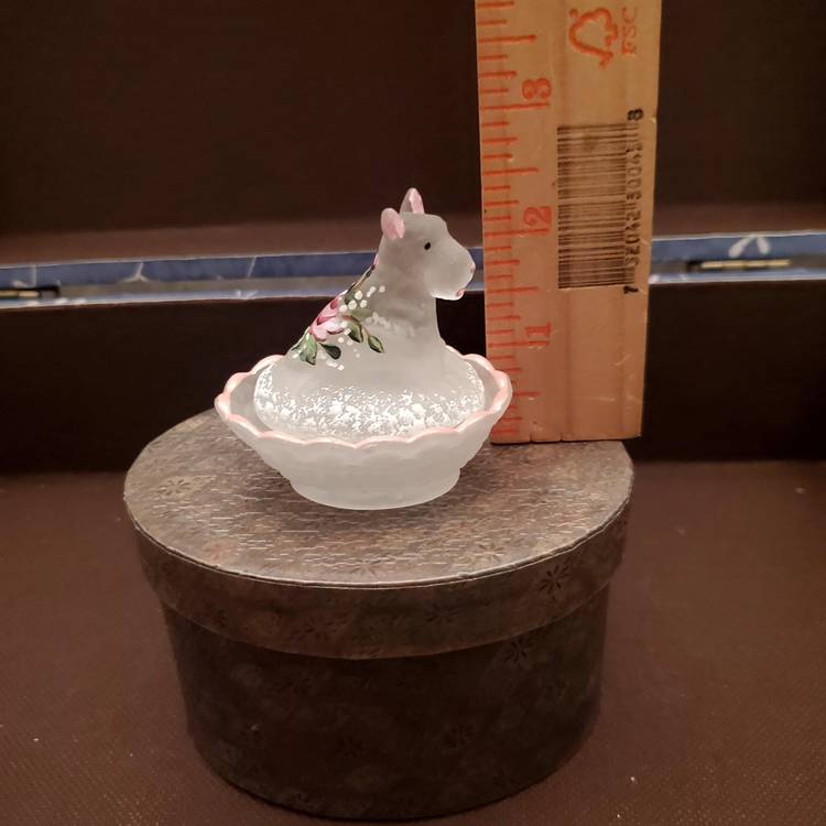 Boyd's Glass Scottie Salt Cellar