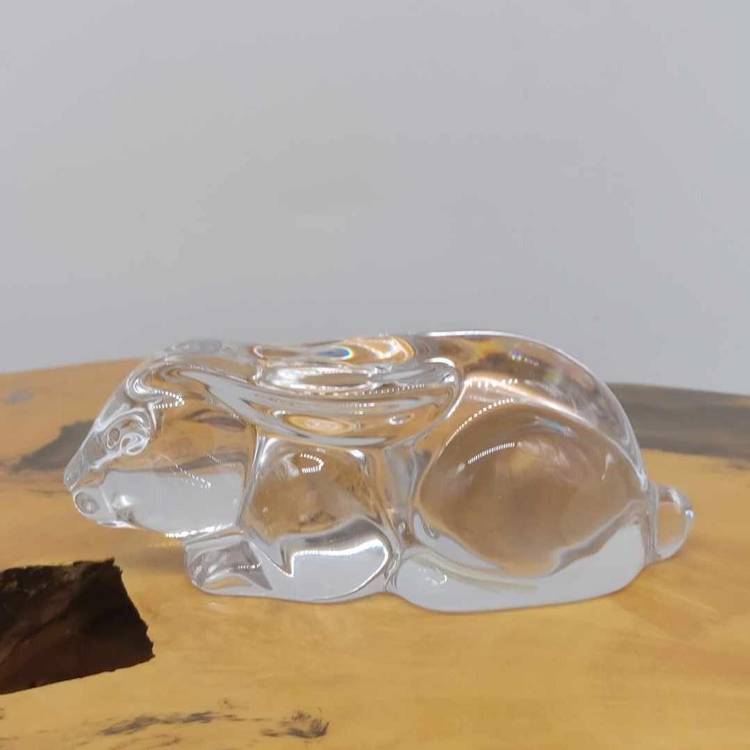 Princess House rabbit figurine, 24% lead crystal, paperweight, W ...