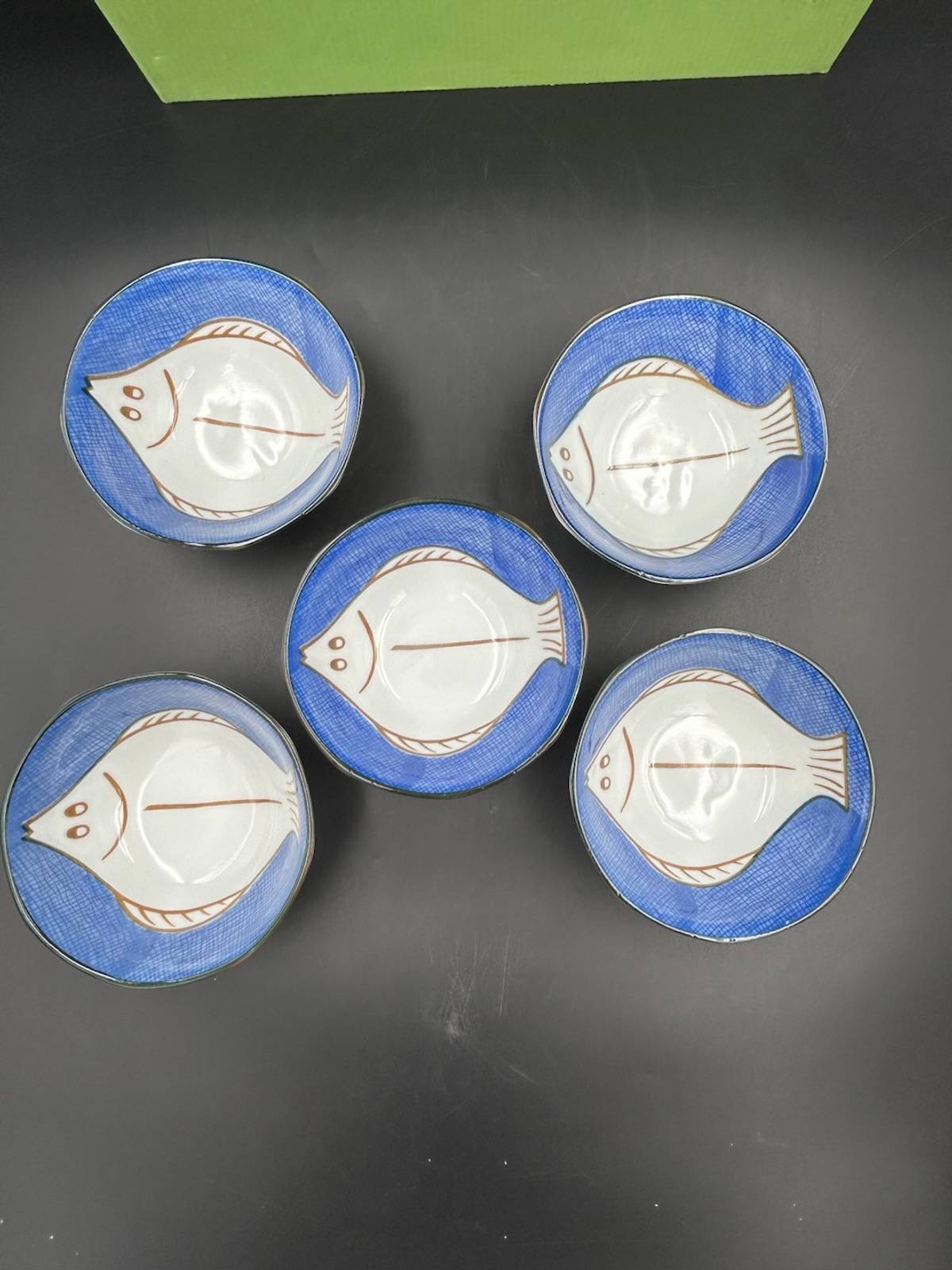 Niknax · 5 Vintage NIB Kafuh Japan Handmade Soup/Rice, Bowls, Cobalt ...
