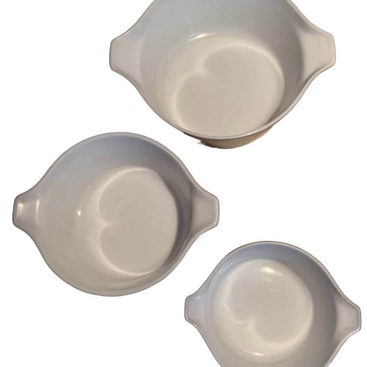 Pyrex Vintage Old Orchard 3 Pc Nesting Baking/Serving Dishes Brown with ...