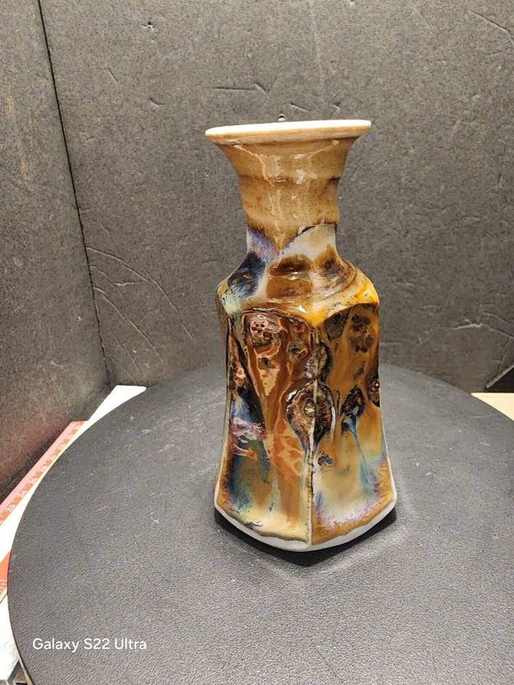 Phil Mayhew Studio Pottery Vase 6" Hand Thrown Earthy Tone With ...