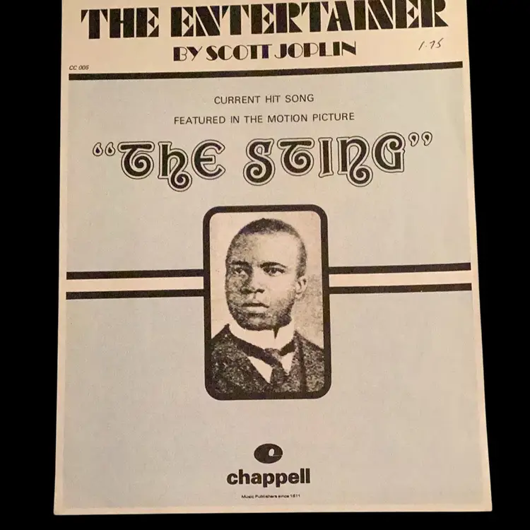 Sheet Music - The Entertainer By Scott Joplin Featured In The Movie The ...