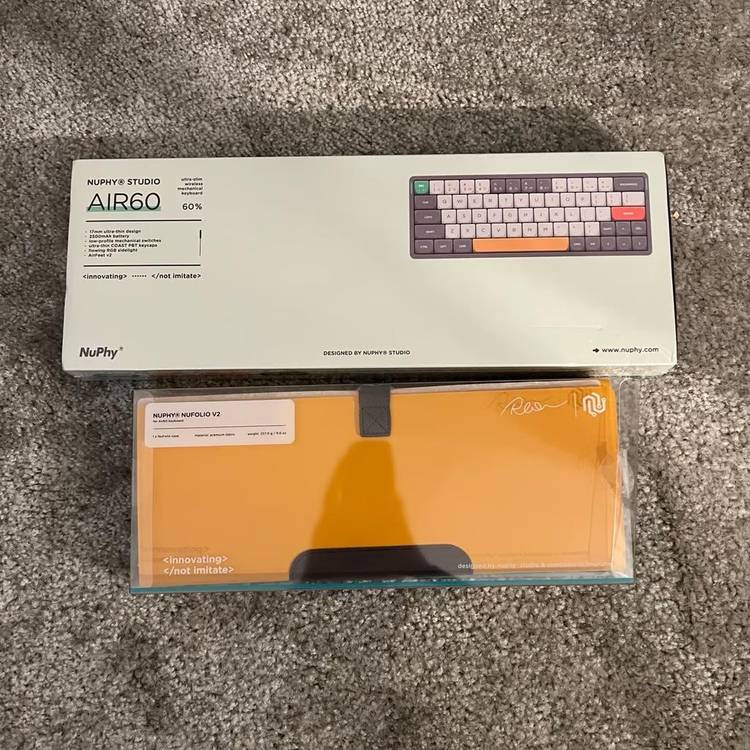 Nuphy Air60 Mechanical Keyboard BLUE Switches with Folio Case, BRAND ...