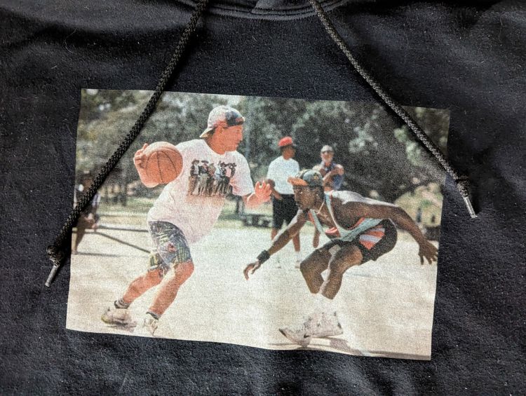 White Men Can't Jump Billy Hoyle Sidney Deane Jerzees Black Hoodie Size XL