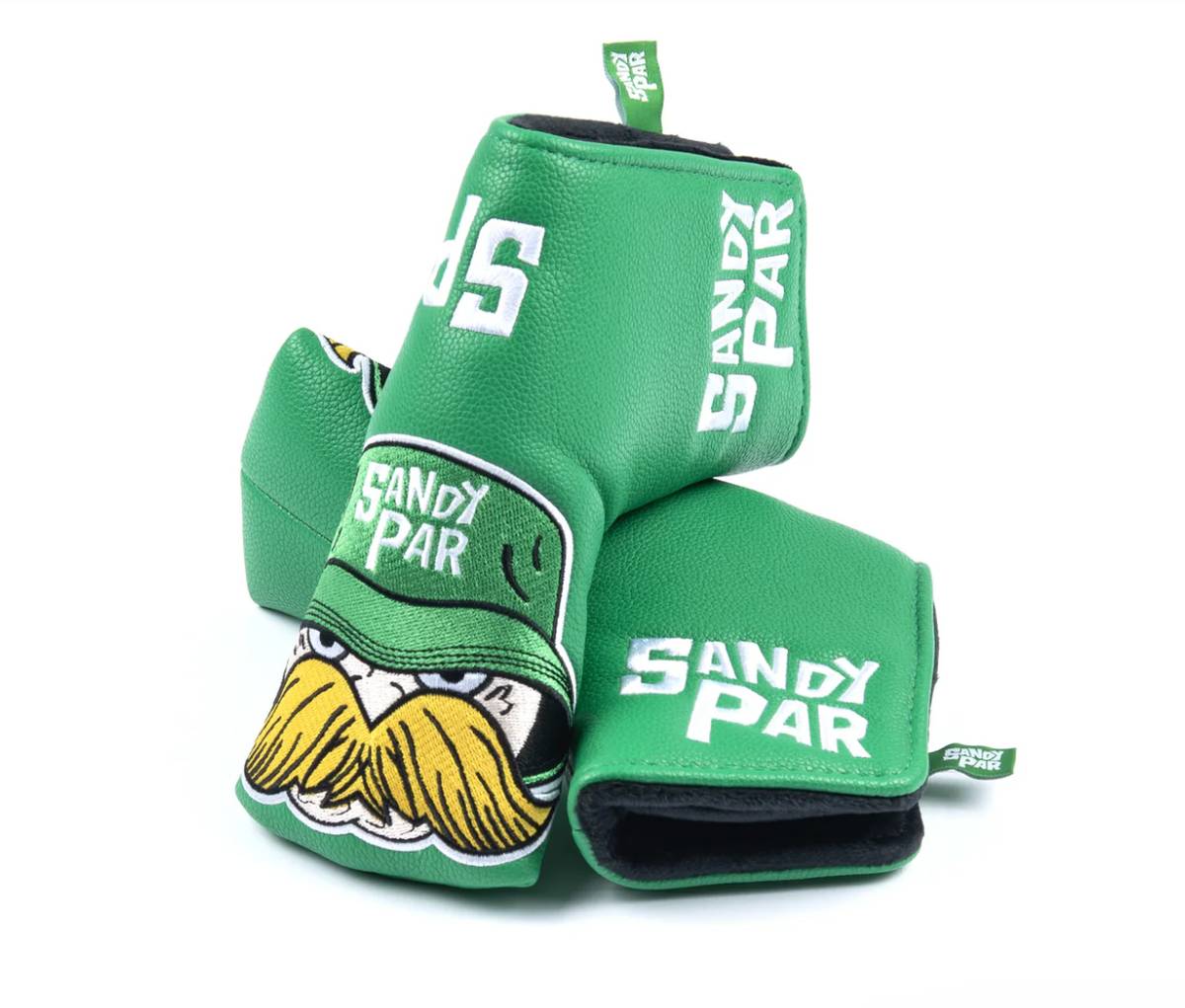 Stacked Golf · SANDY PAR OVERSIZED BLADE PUTTER COVER (GREEN / YELLOW)