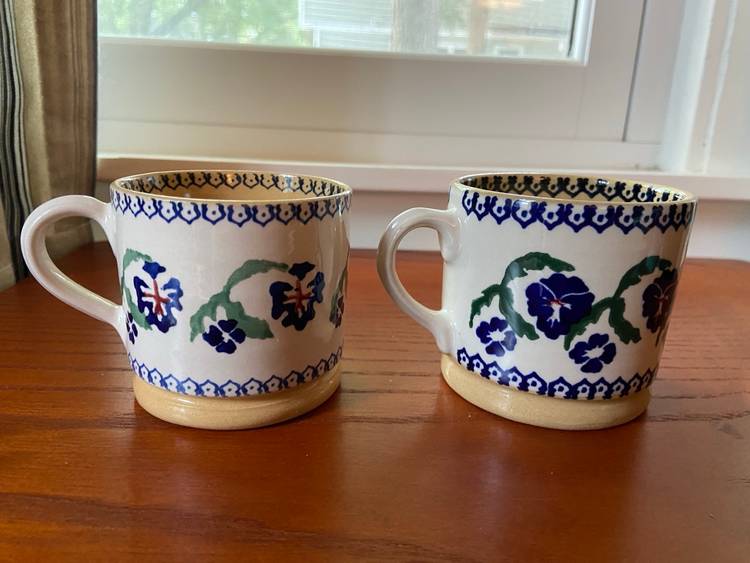 Nicholas Mosse Pottery Ireland Floral Pansies Spongewear Mug Set Of 2 ...