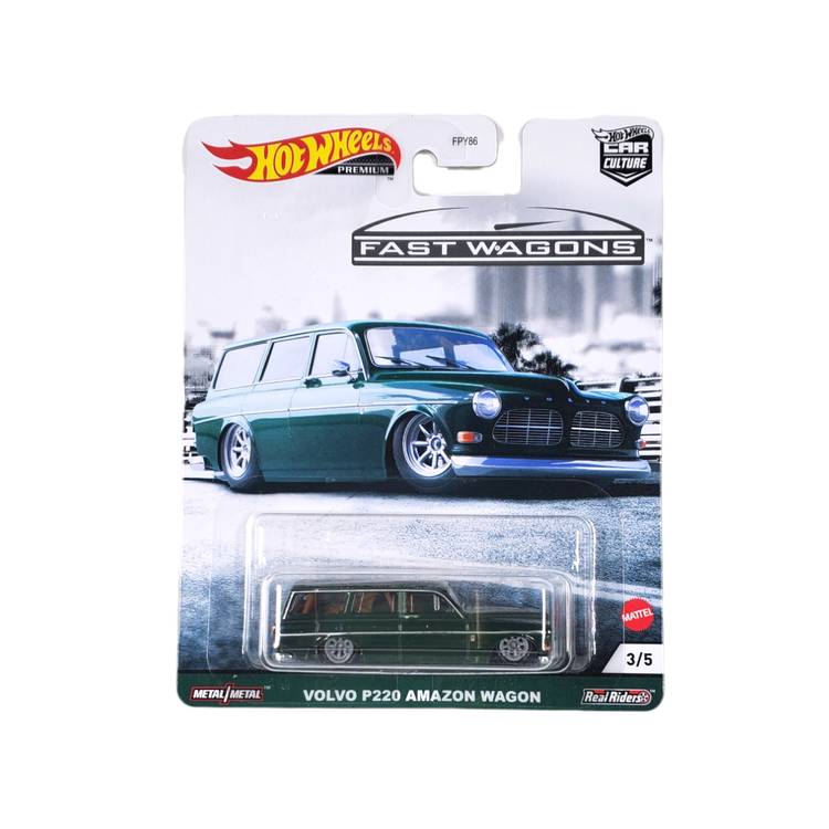 Hot Wheels Car Culture Fast Wagons Volvo P220 Amazon Wagon Green