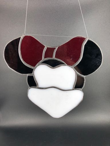 Disney Minnie Mouse Stained Glass Sun Catcher