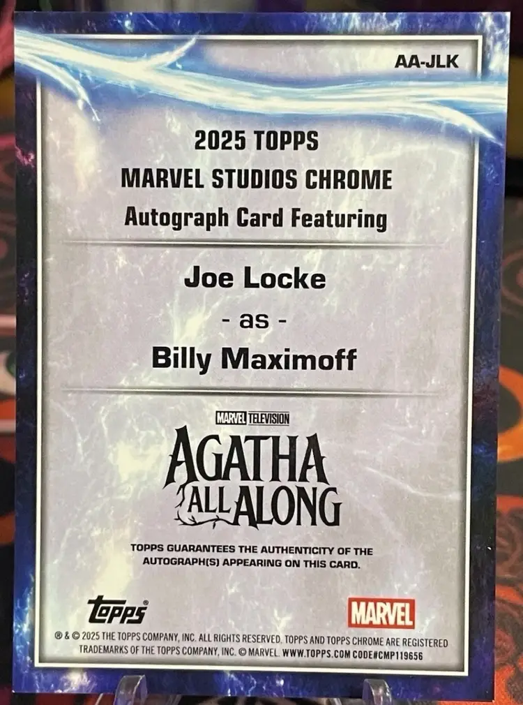 2025 Topps Marvel Studios Chrome Joe Locke as Billy Maximoff Autograph ...