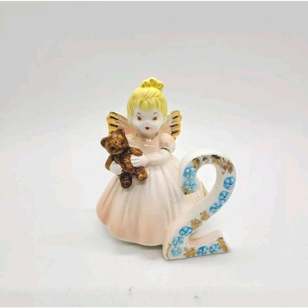 Niknax · Josef Originals Birthday Angel Age 2 Porcelain Figurine Peach ...