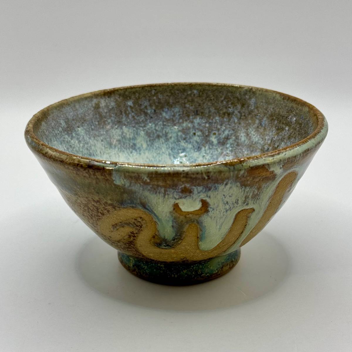 Niknax · Vintage Handcrafted Pottery Bowl, Rustic Earth Tones Unique ...