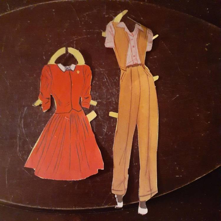 "Margot" Paper Doll With 6 Outfits