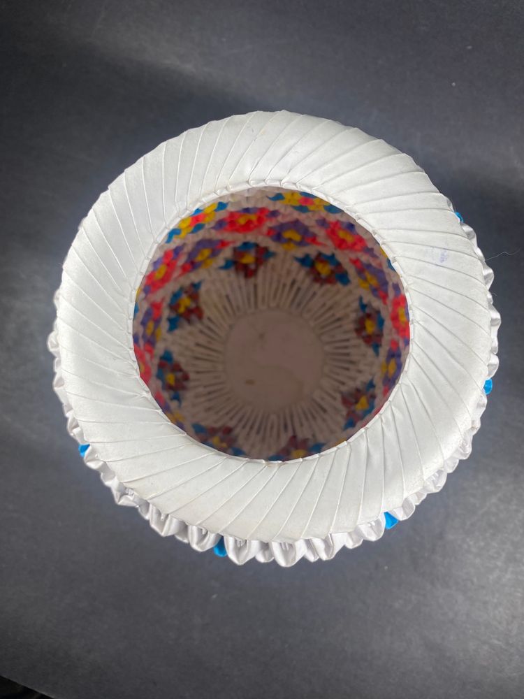 Prison Art Origami Holding Papers White Multicolored Vase