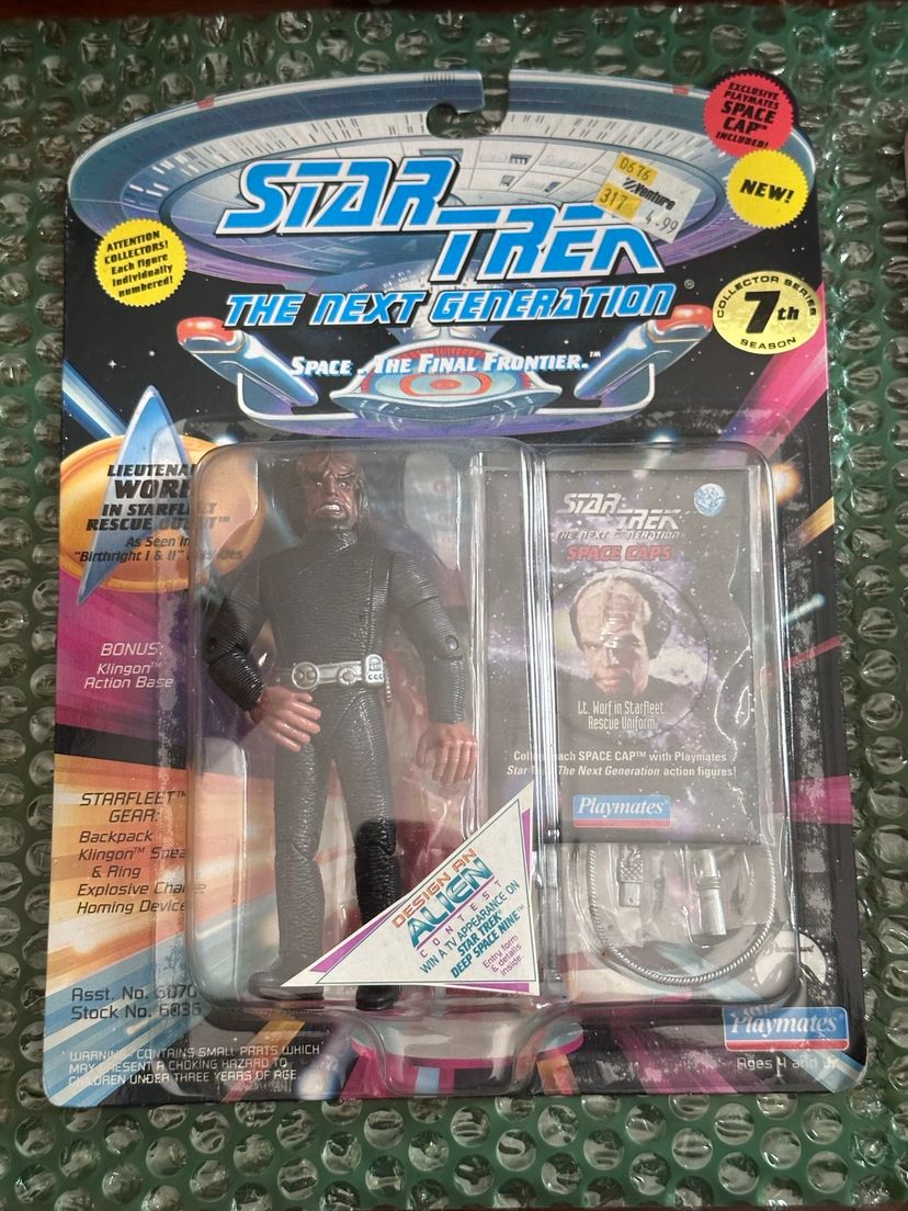 1994 Star Trek Next Generation Space Caps Lieutenant Worf Starfleet ...