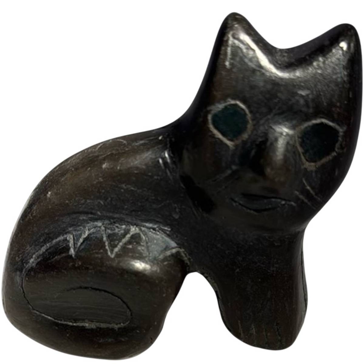 Niknax · Hand Made Pottery Folk Art Black Cat