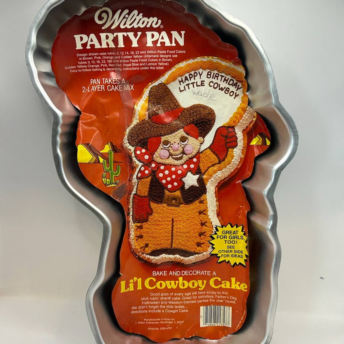 Niknax · 1981 Wilton L’il Cowboy Cake Pan