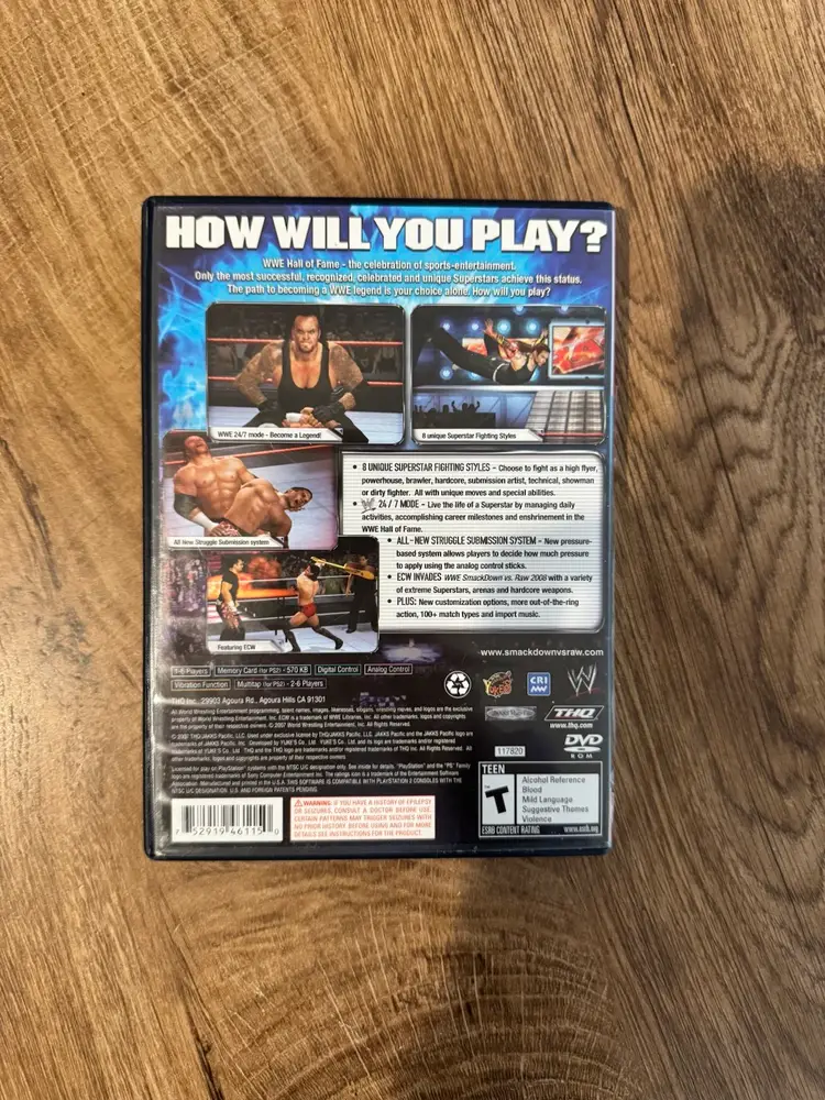 WWE Smackdown VS Raw 2008 (PS2, 2007) CIB