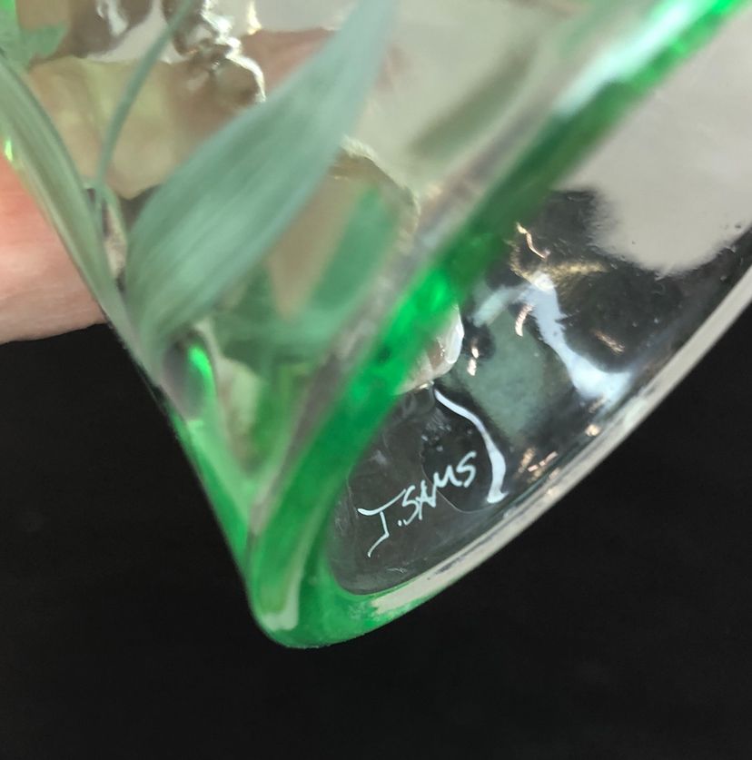 Fenton Bell Hand painted Florals Flowers Signed By Artist Has Fenton ...