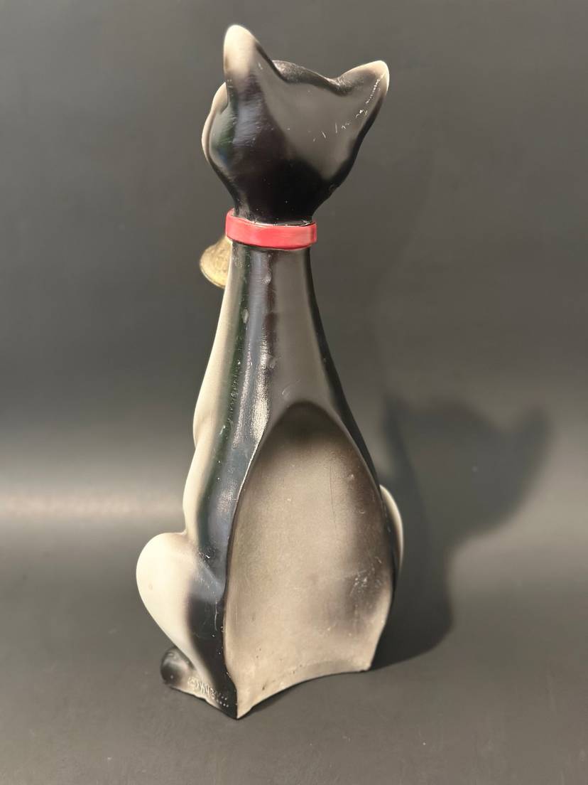 WMG 2011 Mid Century Modern Style Siamese Cat Resin With Bell Concave ...