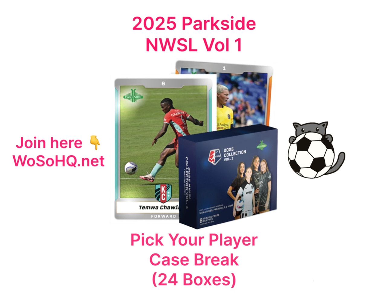Hannah Bebar Bay FC - 2025 Parkside NWSL Vol 1 Full Case (24 boxes ...