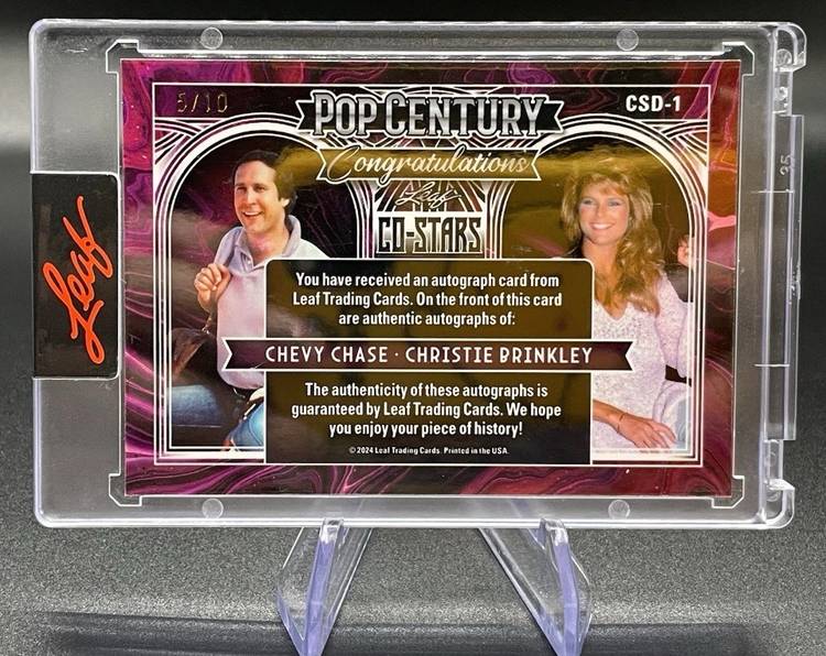 Chevy Chase & Christie Brinkley 2025 Leaf Pop Century Co-Stars On Card ...