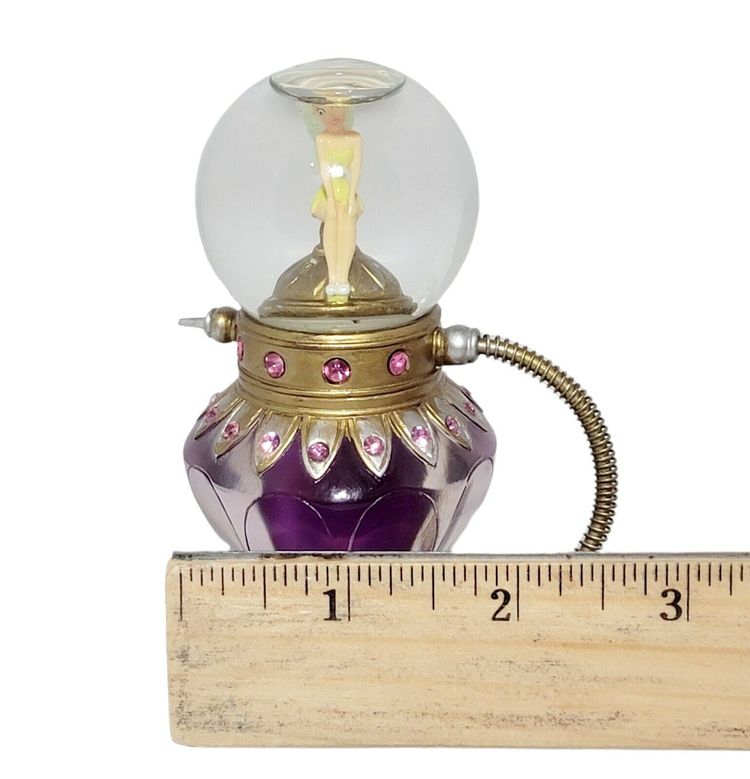 Rare Disney Parks Peter Pan Miniature Tinkerbell Perfume Bottle Snow ...