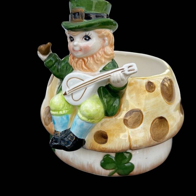 Vintage Ceramic Leprechaun St. Patrick’s Day Planter