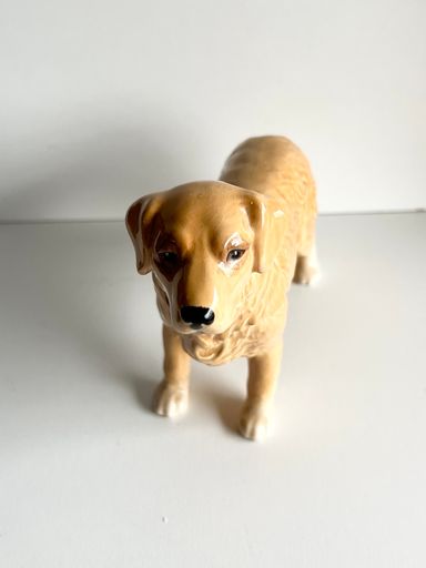 Golden Lab Dog Figurine, Labrador Retriever