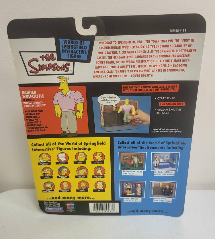Playmates The Simpsons World of Springfield Interactive Figure Rainier ...