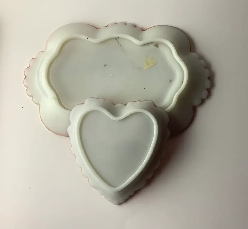 Westmoreland Oasis Palm Tree Plates Frosted Glass