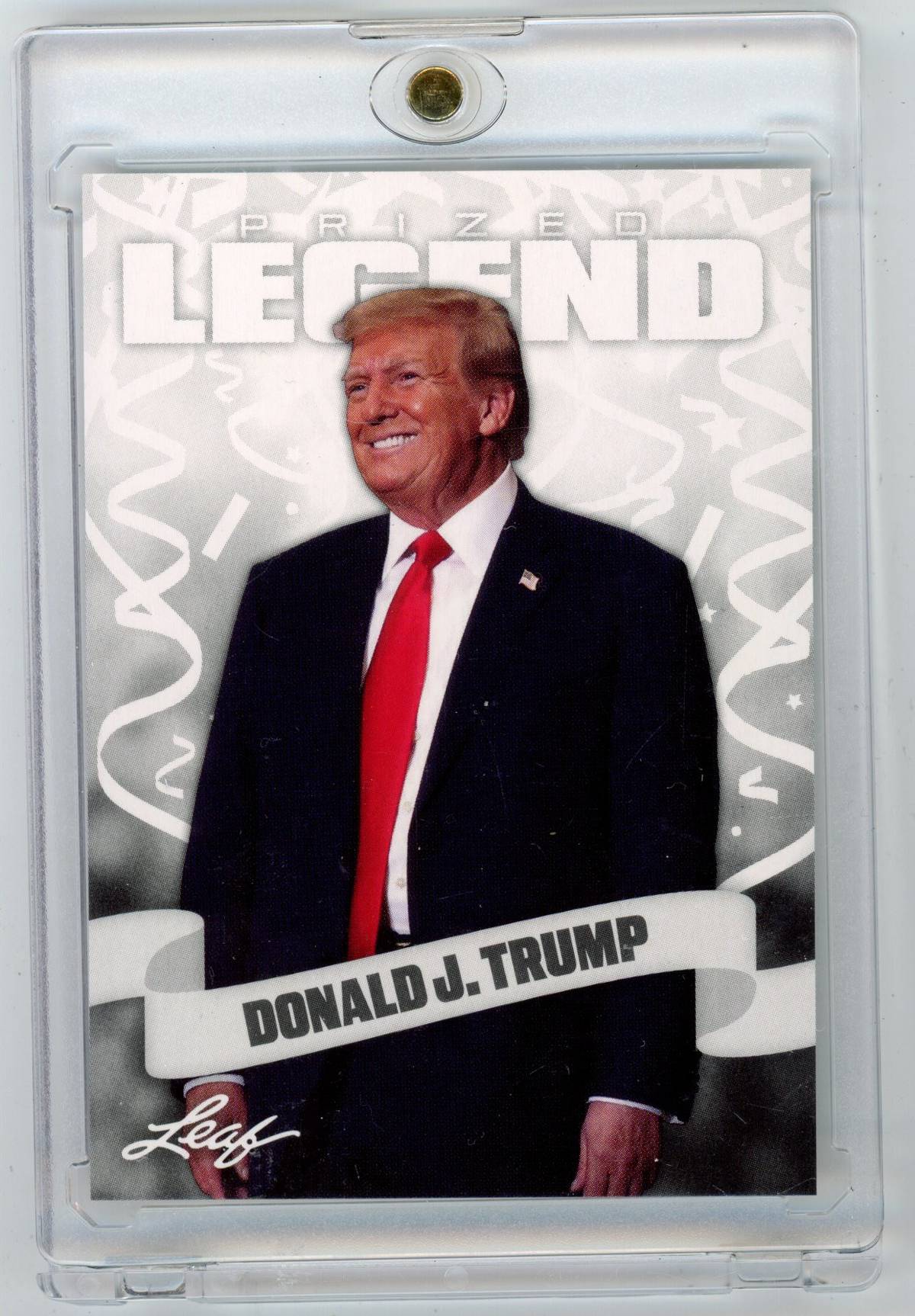 CHASING CARDBOARD · 2023 Leaf DONALD J. TRUMP Prized Legend #5 45th ...