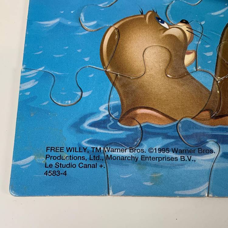 Free Willy Animated TV series 60 piece MB Puzzle - 1995 - Lot of 2