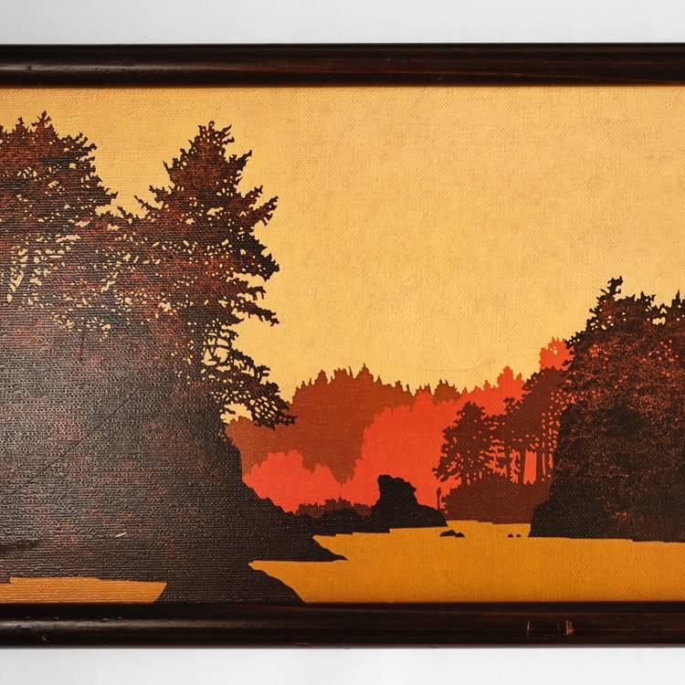 Mid Century Pr Joanne Scott Prints Litho on Board Framed & Signed Trees ...