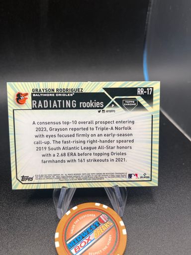 Grayson Rodriguez Radiating Rookie Baseball Card 2023 Topps Chrome ...