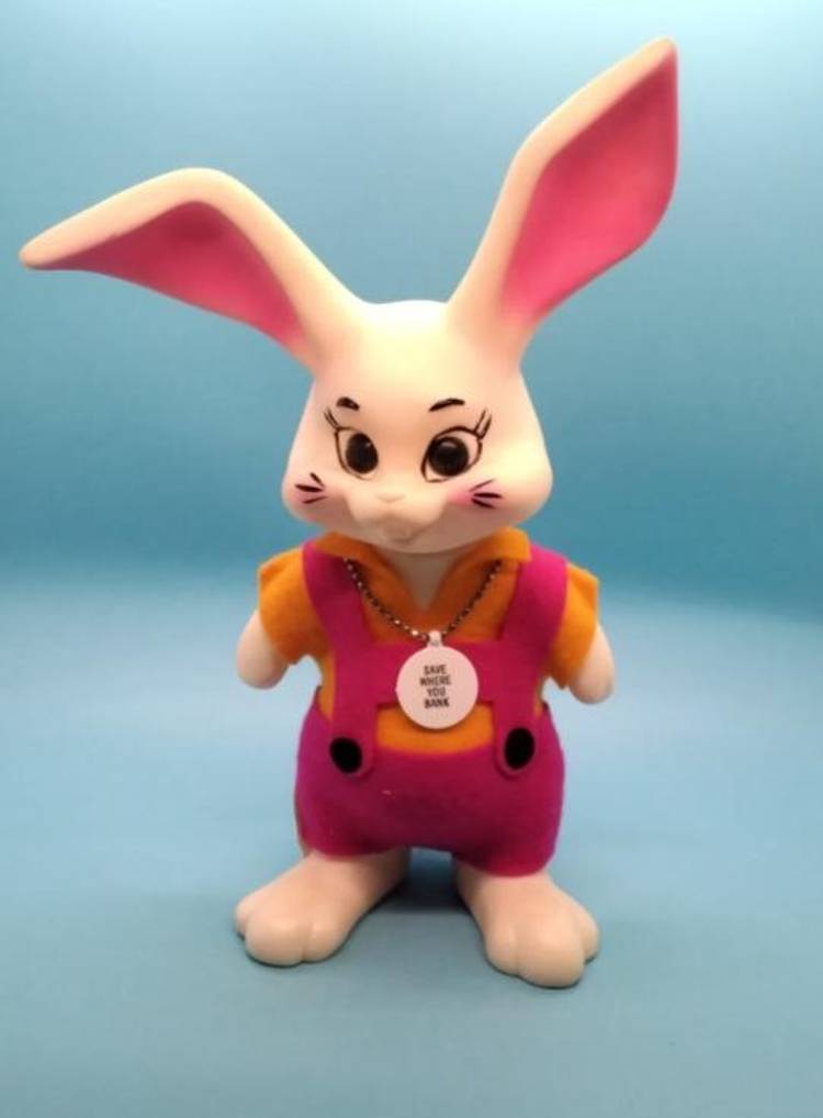 Coin Bank, Rubber Bunny Rabbit