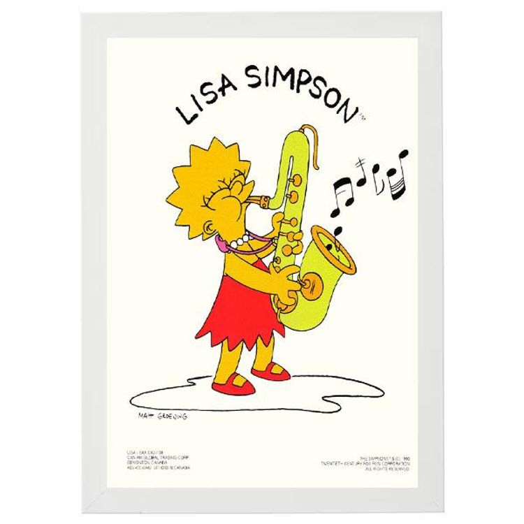 1990, Original Vintage LISA SIMPSON SAXO, Simpsons Poster, Rare & Very ...