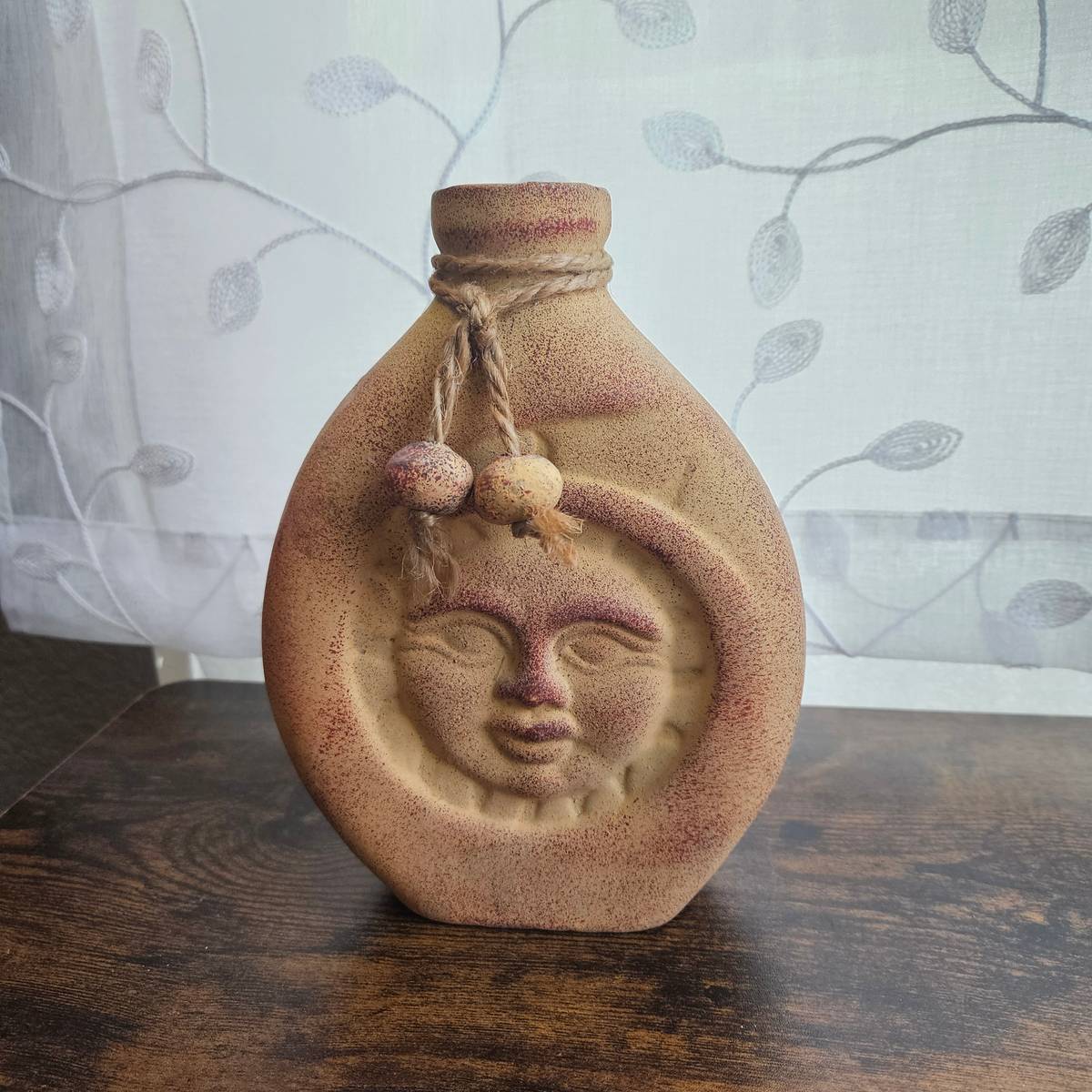 Niche Shopping Network · Mexican Pottery Sun Face Vase Jug Terra Cotta ...