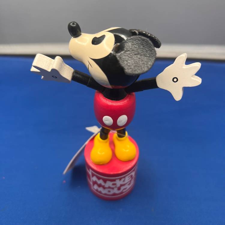 Vintage Walt Disney Mickey Mouse Push Up Puppet Collapsible Wood Toy ...