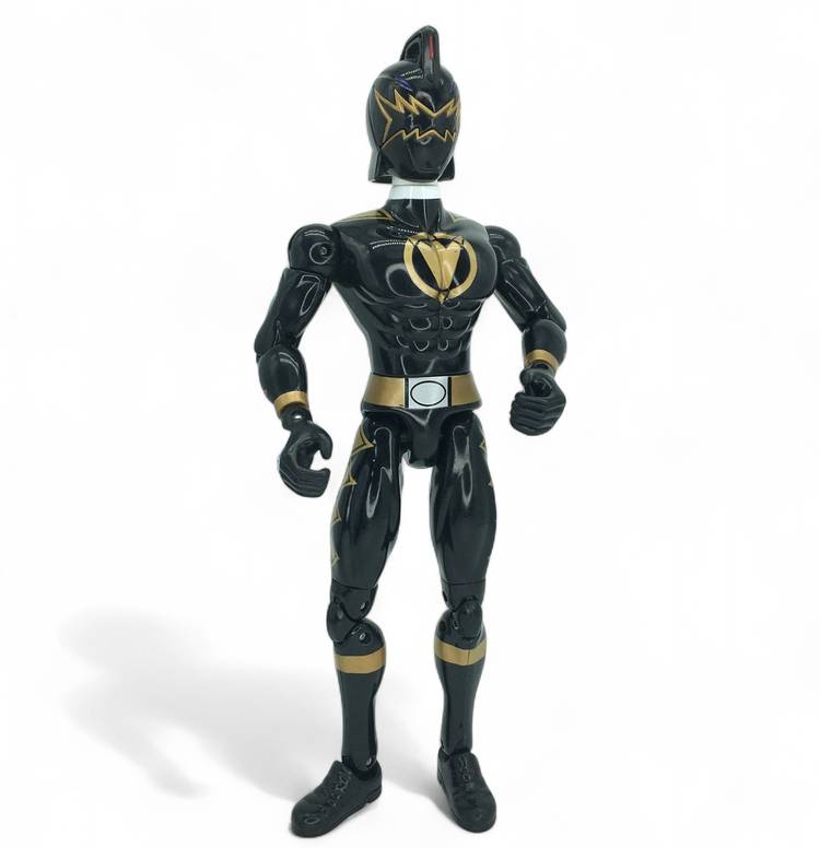 Power Rangers Dino Thunder "Black Dino Ranger" 2002 - 13" Tall - by BANDAI
